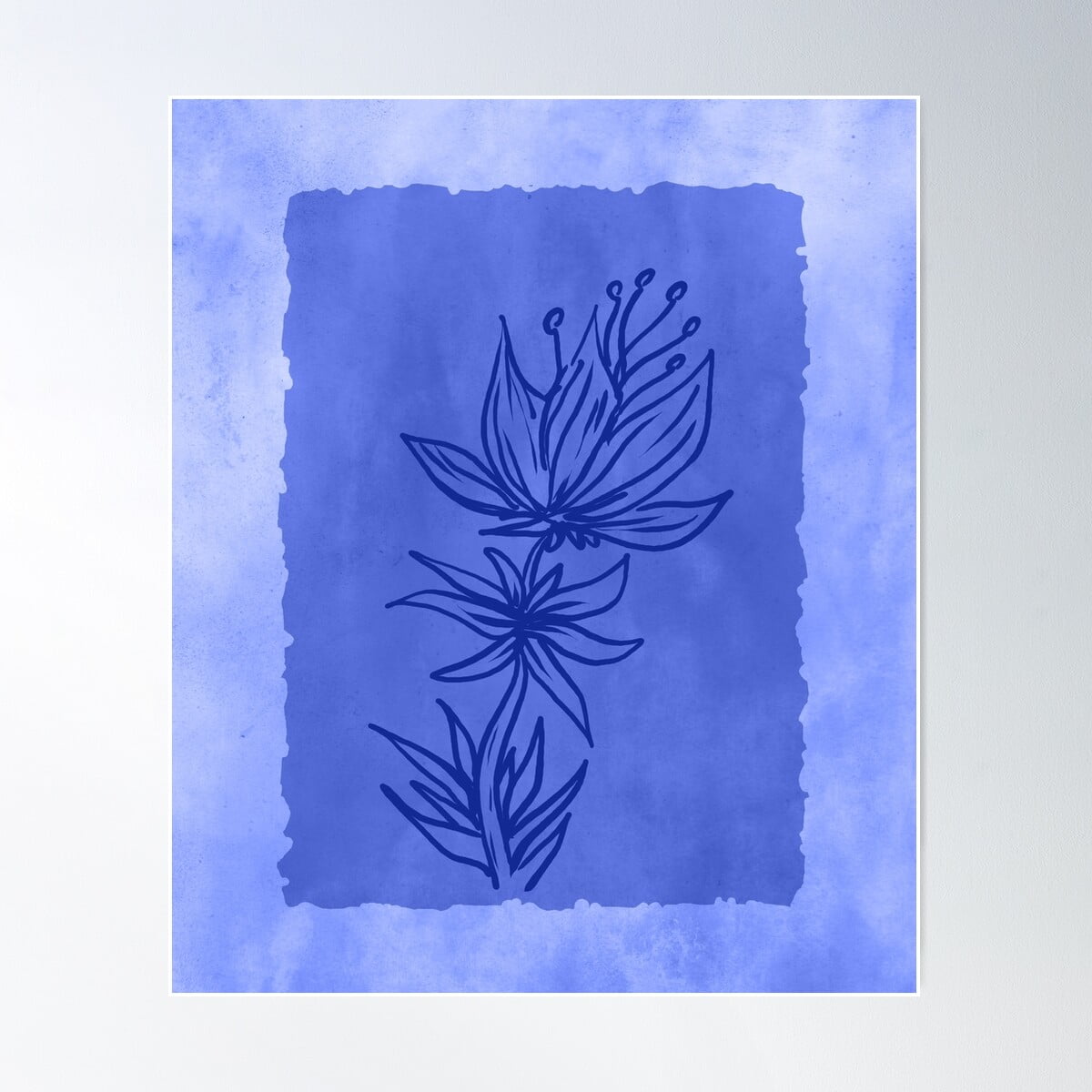 Abstract Floristic Background Poster Wall Art, Modern Wall Decor For ...