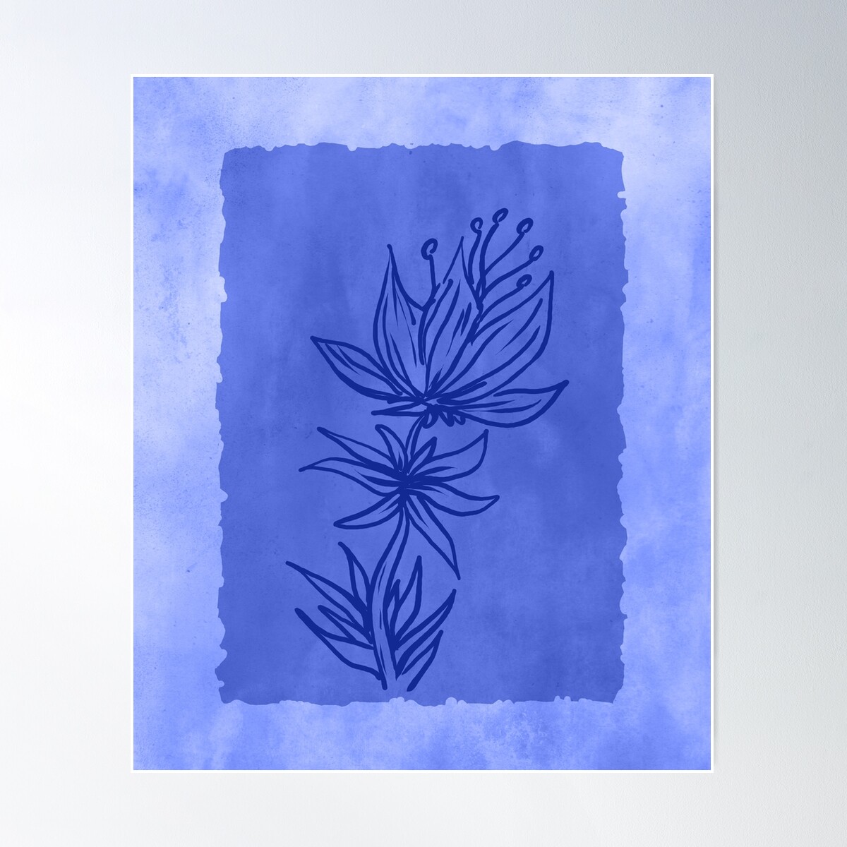 Abstract Floristic Background Poster Wall Art, Modern Wall Decor For ...