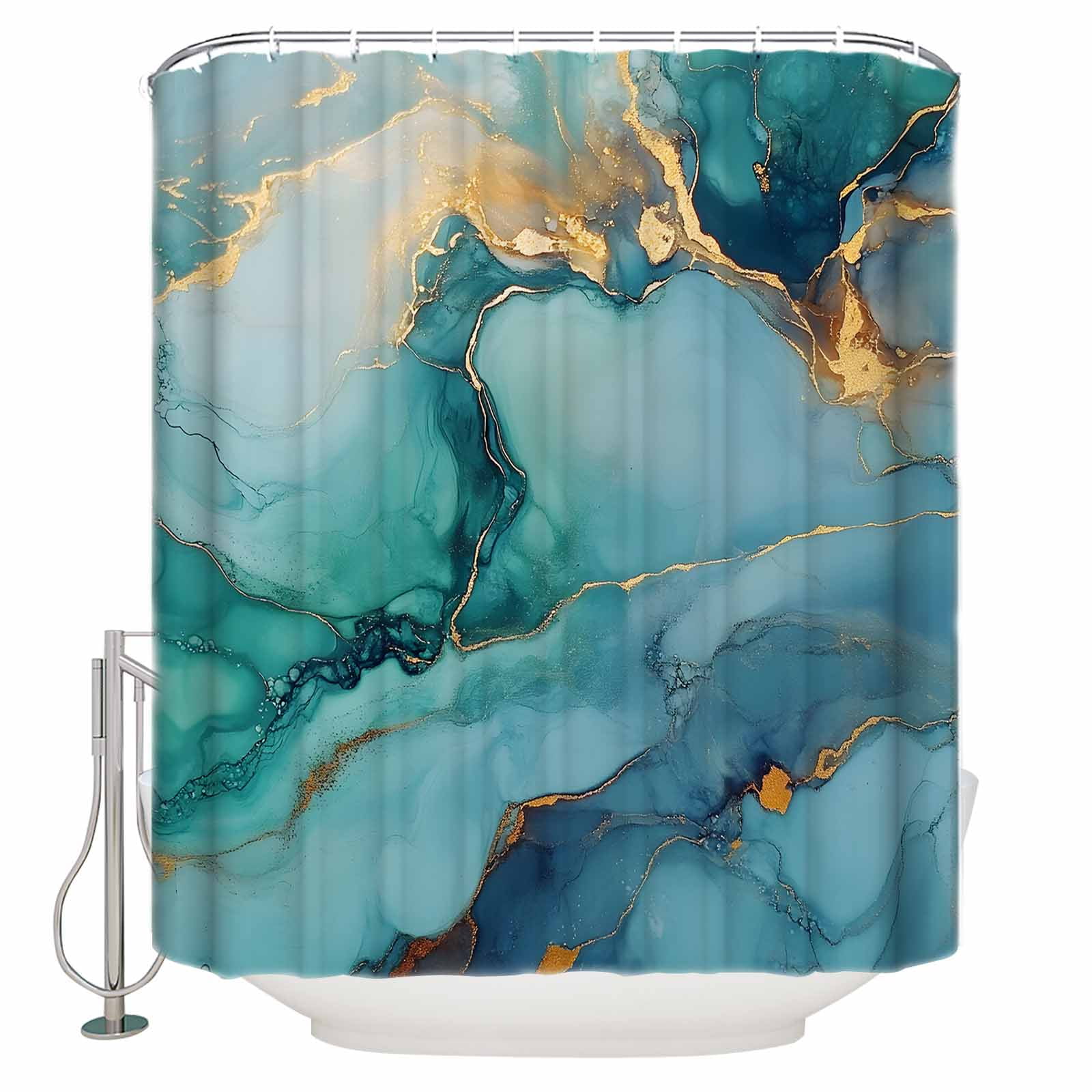 Abstract Flow Art Shower Curtain Set ，Waterproof Fabric Shower Curtains ...