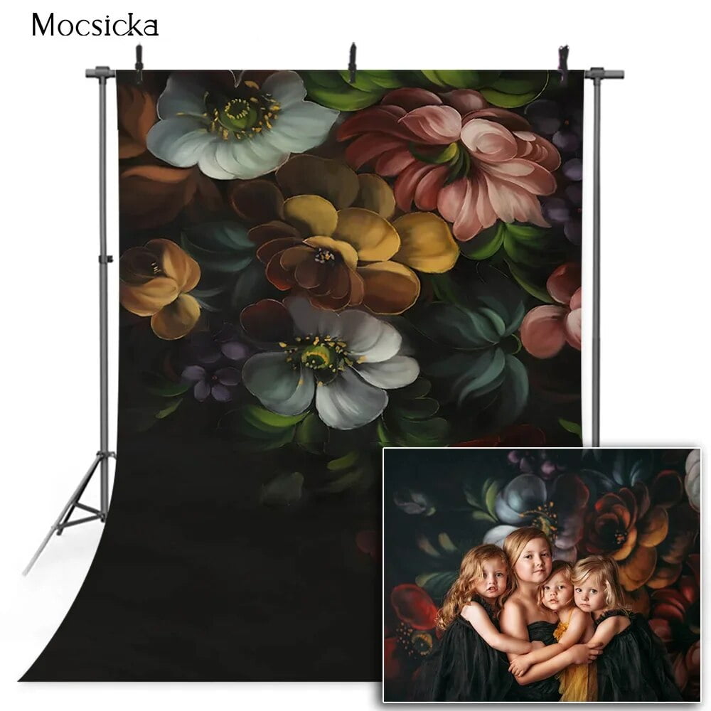 Abstract Flower Background Photography Baby Shower Girls Newborn Spring ...