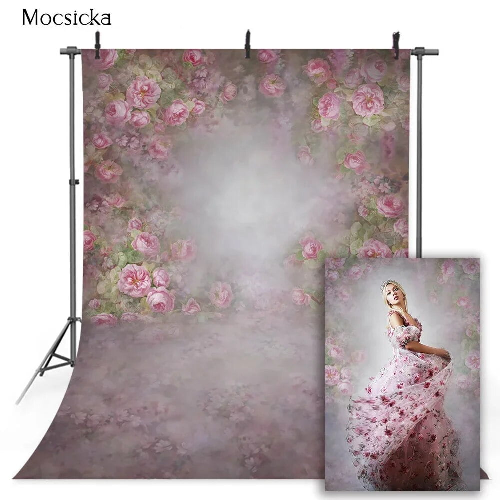 Abstract Flower Background Photography Baby Shower Girls Newborn Spring ...