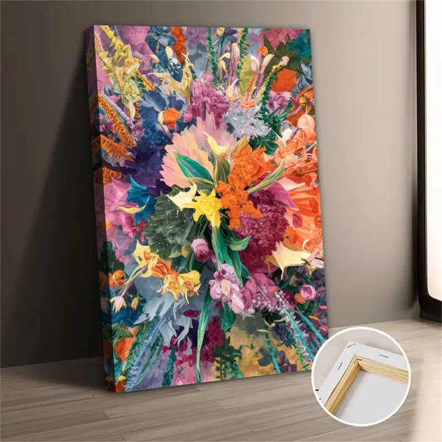 Abstract Flower Canvas Wall Art Print For Bedroom Living Room Home ...