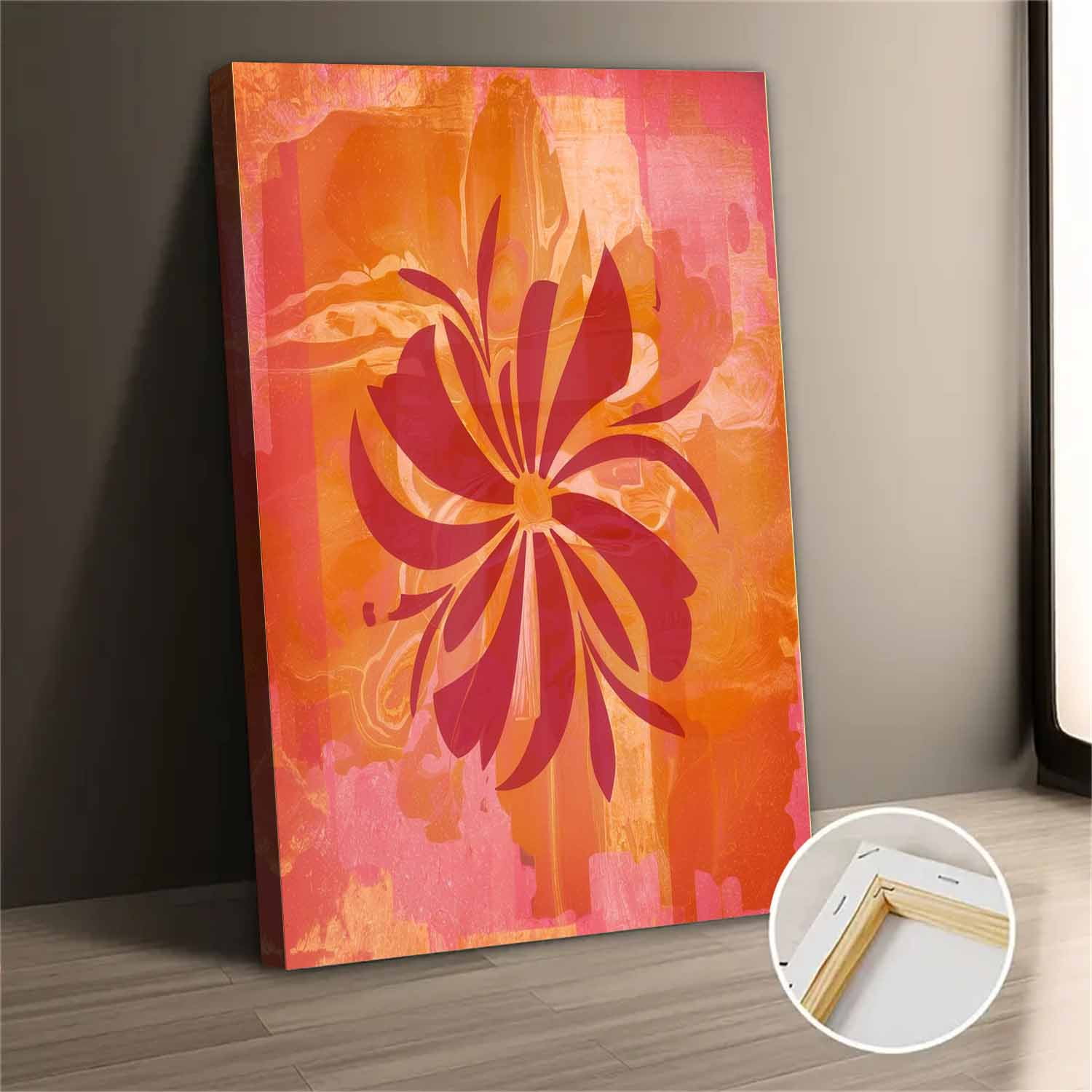 Abstract Flower Canvas Wall Art Print For Living Room Bedroom Decor ...