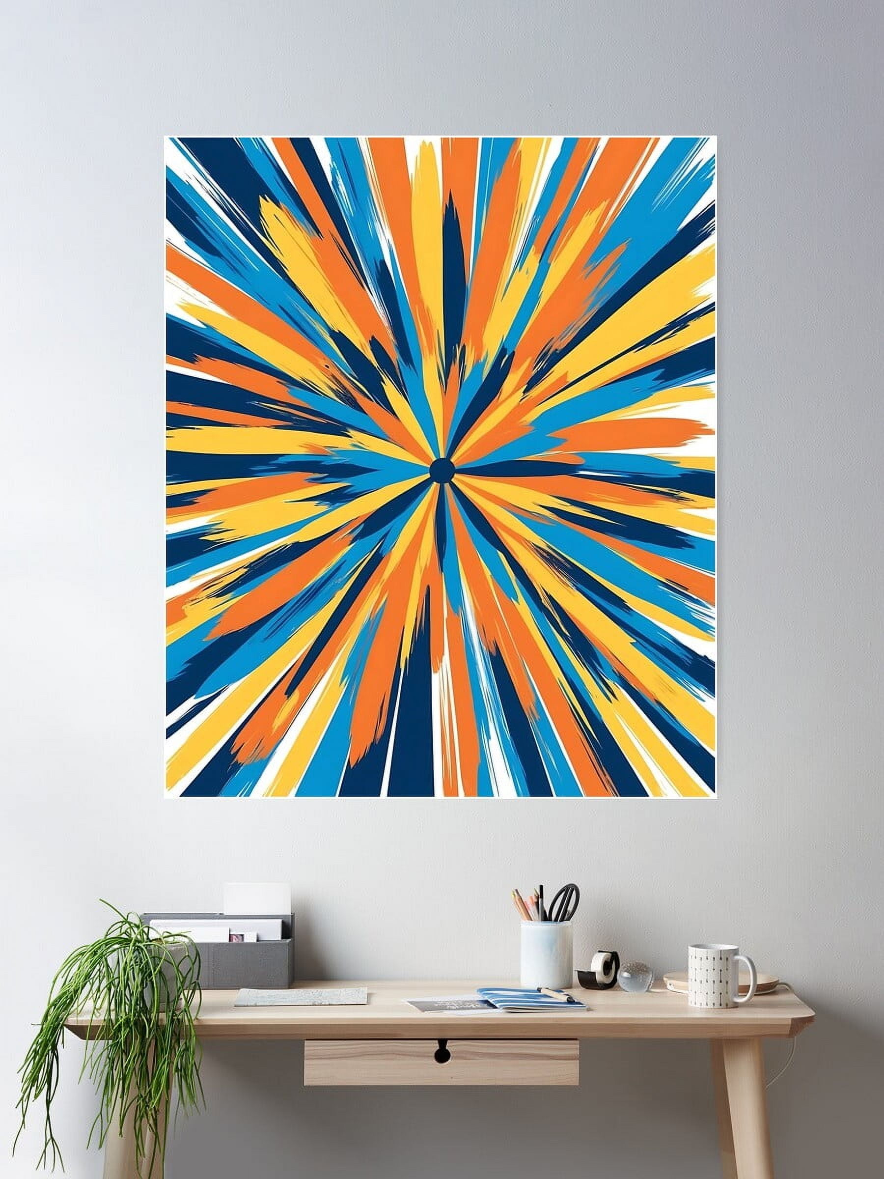 Abstract Flower Garden Pattern | Vibrant Swirl Of Colors Poster Wall ...
