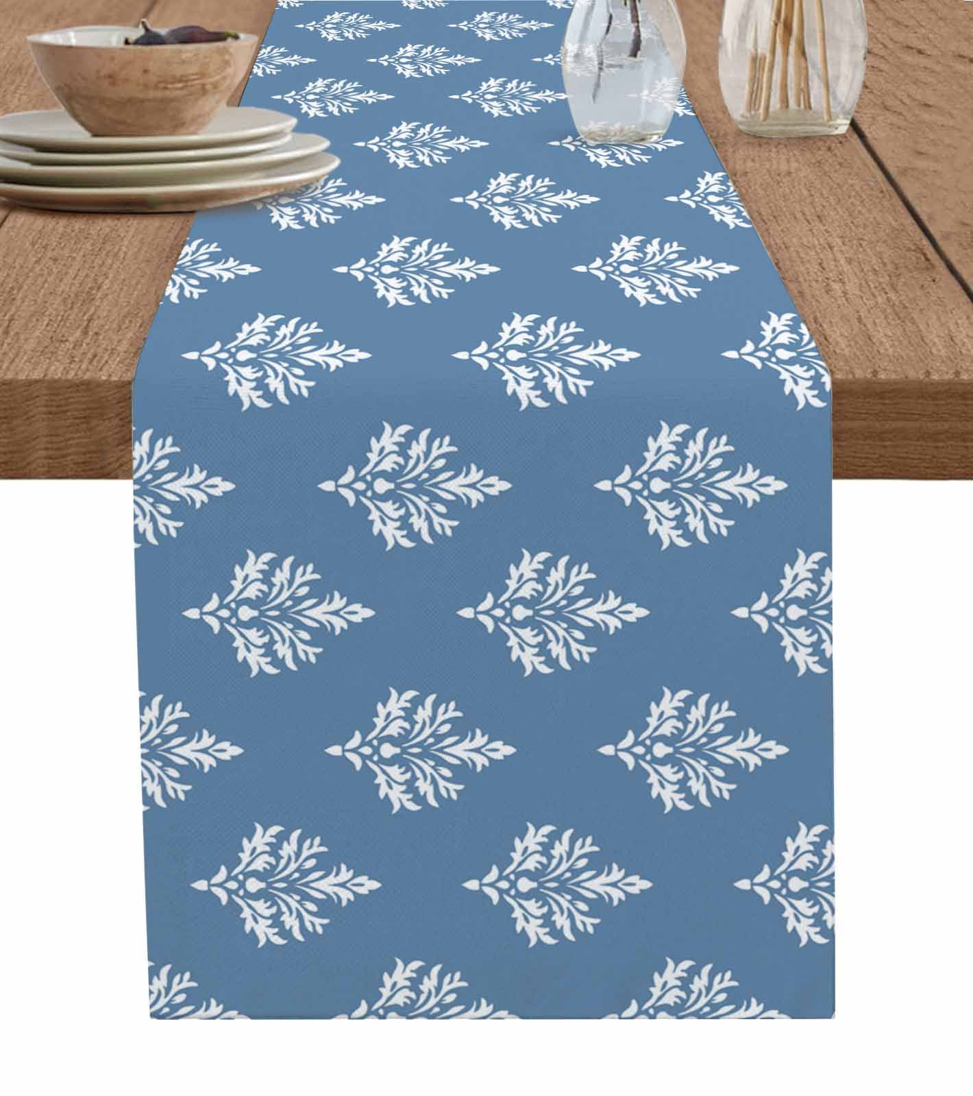 Abstract Flower Hand Drawn Table Runners Dresser Scarf Table r Wedding ...