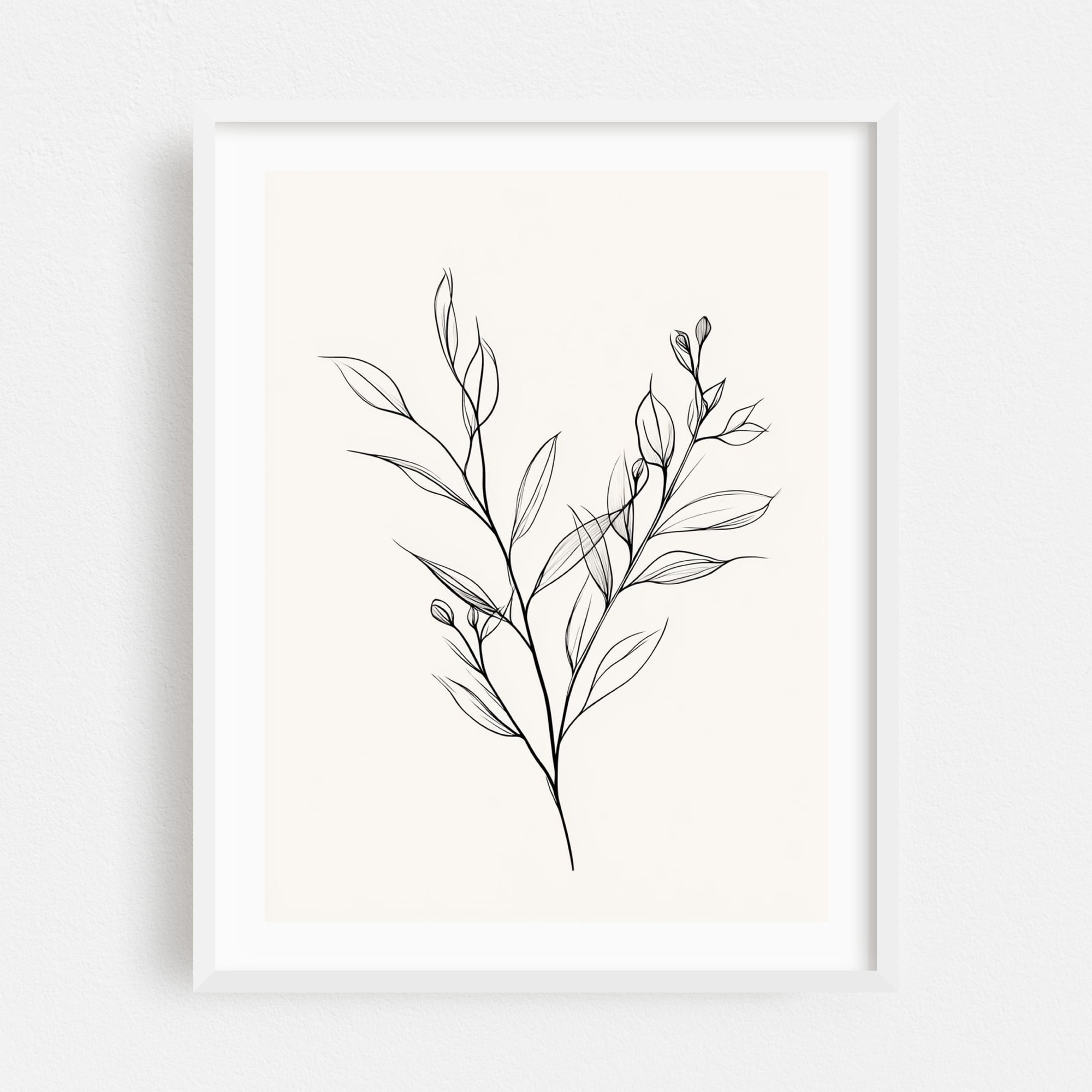Abstract Flower Line Drawing - Line Drawing Line Art Botanical ...