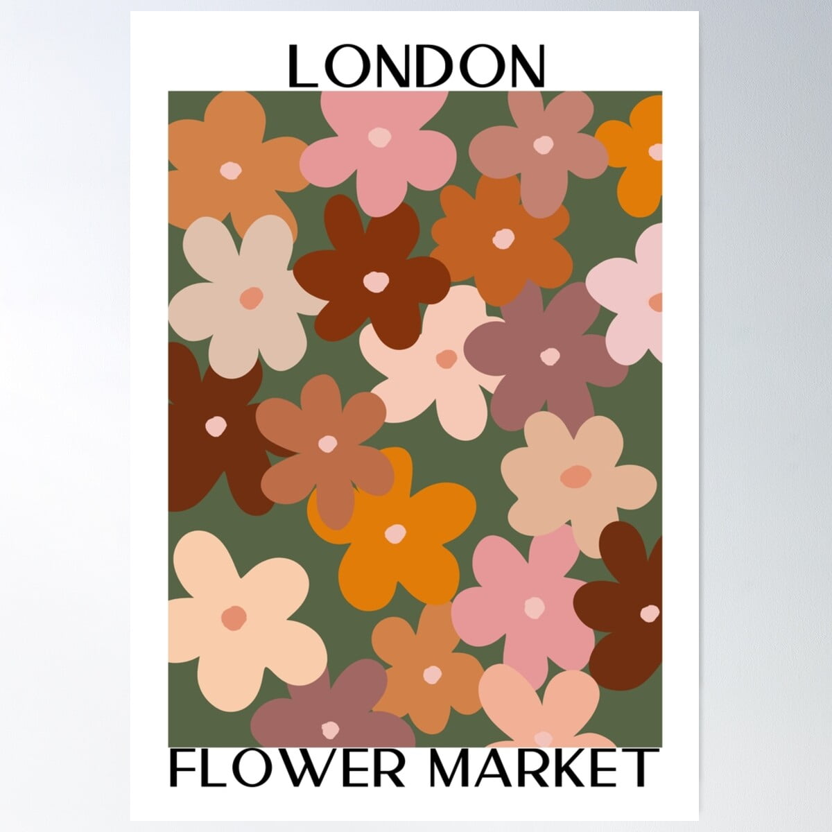 Abstract Flower Market Illustration 16 Poster Wall Art Modern Wall ...