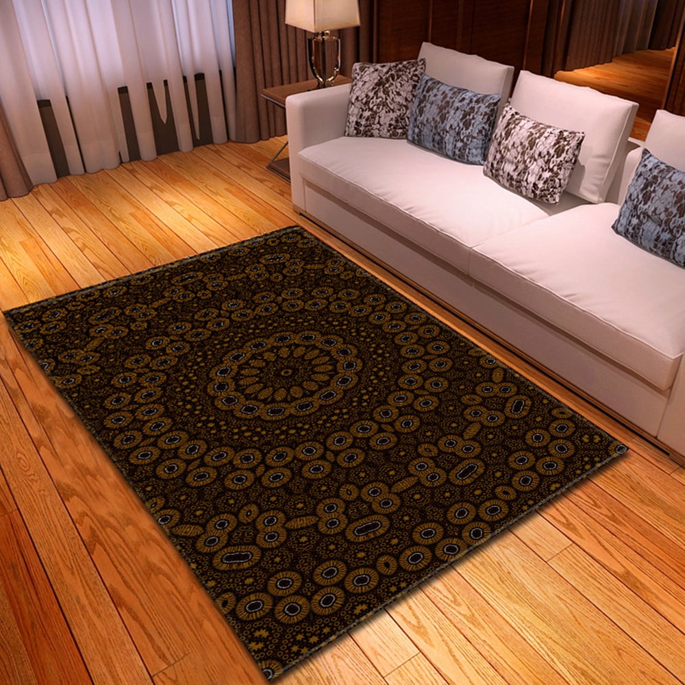 Abstract Flower Pattern Living Room Carpet Bedroom Bedside Rug Home ...