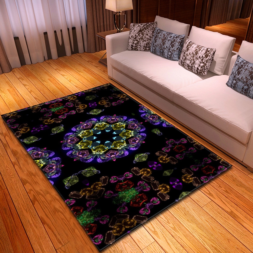 Abstract Flower Pattern Living Room Carpet Bedroom Bedside Rug Home ...