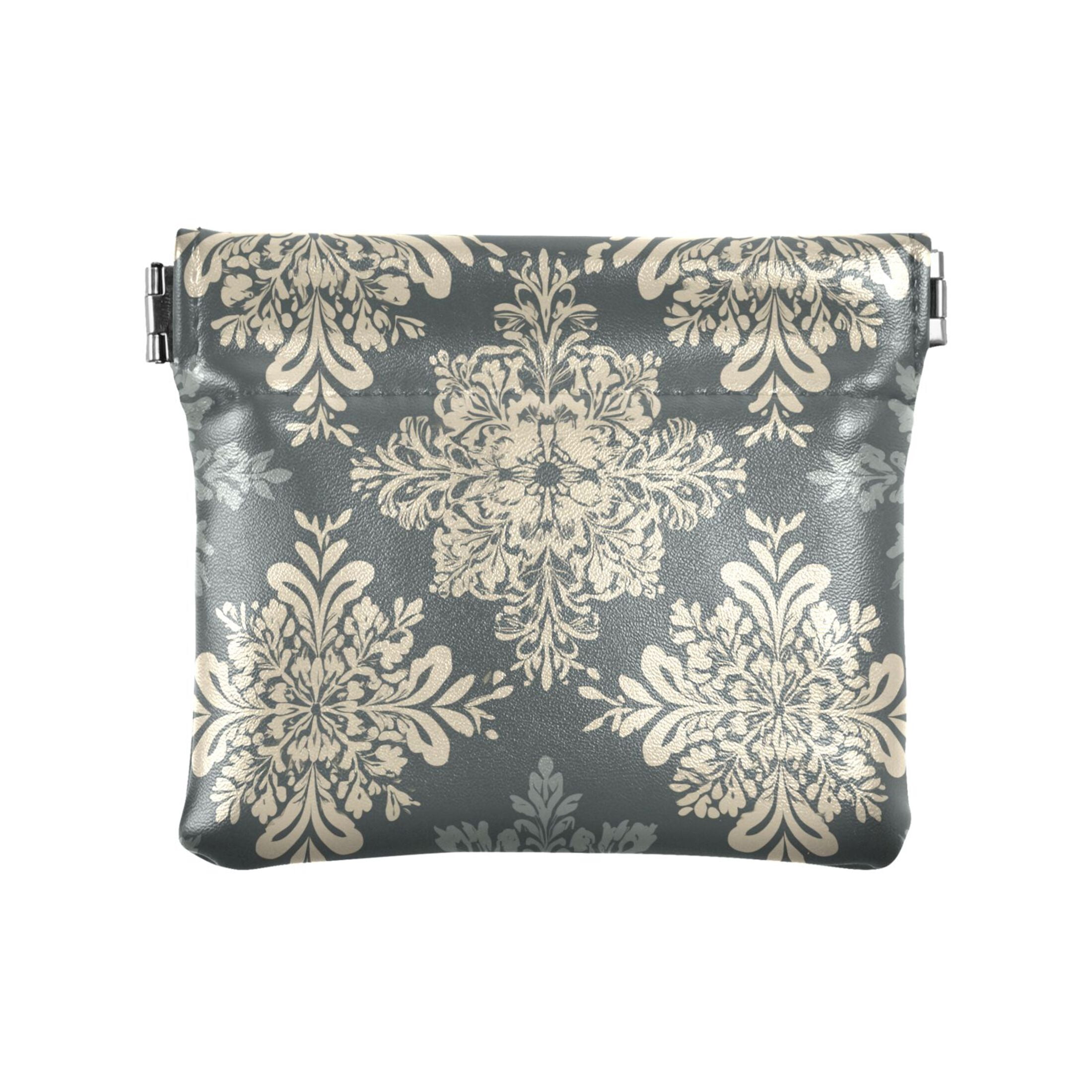 Abstract Flower Pattern Symmetrical Women's Coin Purses Change Pouches ...