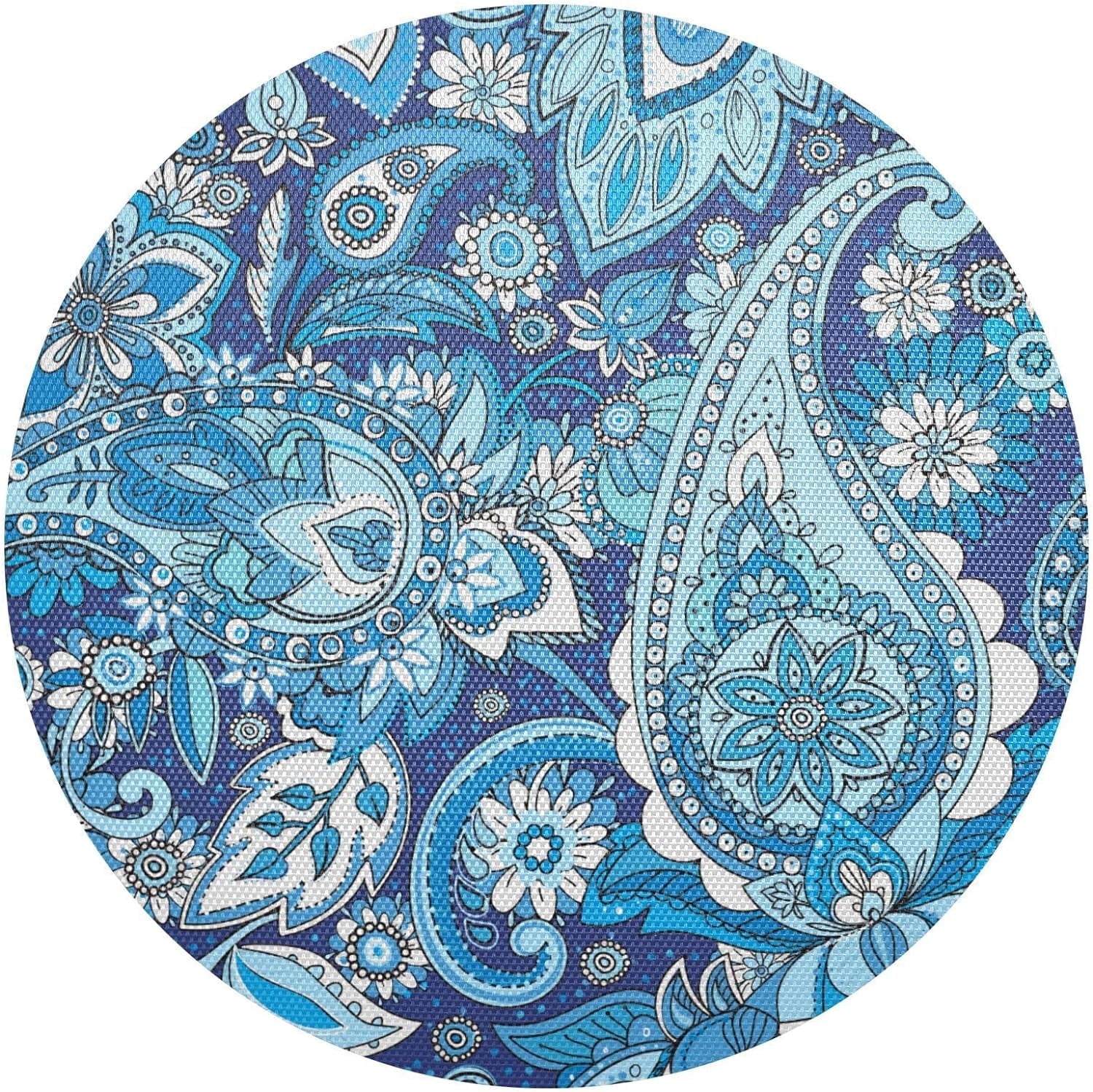 Abstract Flower Round Placemat Set of 1, Non-Slip Heat Resistant ...
