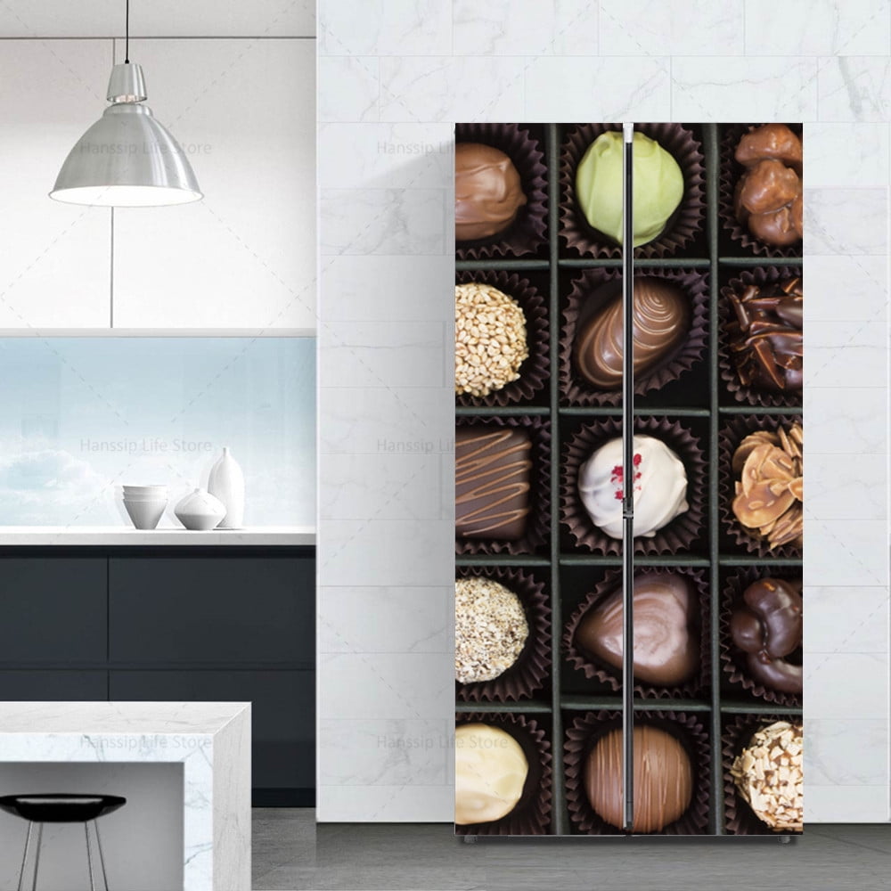 Abstract Flower Seaside Fridge Wallpaper Stickers Waterproof PVC ...