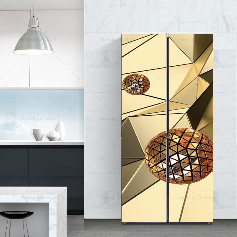 Abstract Flower Seaside Fridge Wallpaper Stickers Waterproof PVC ...