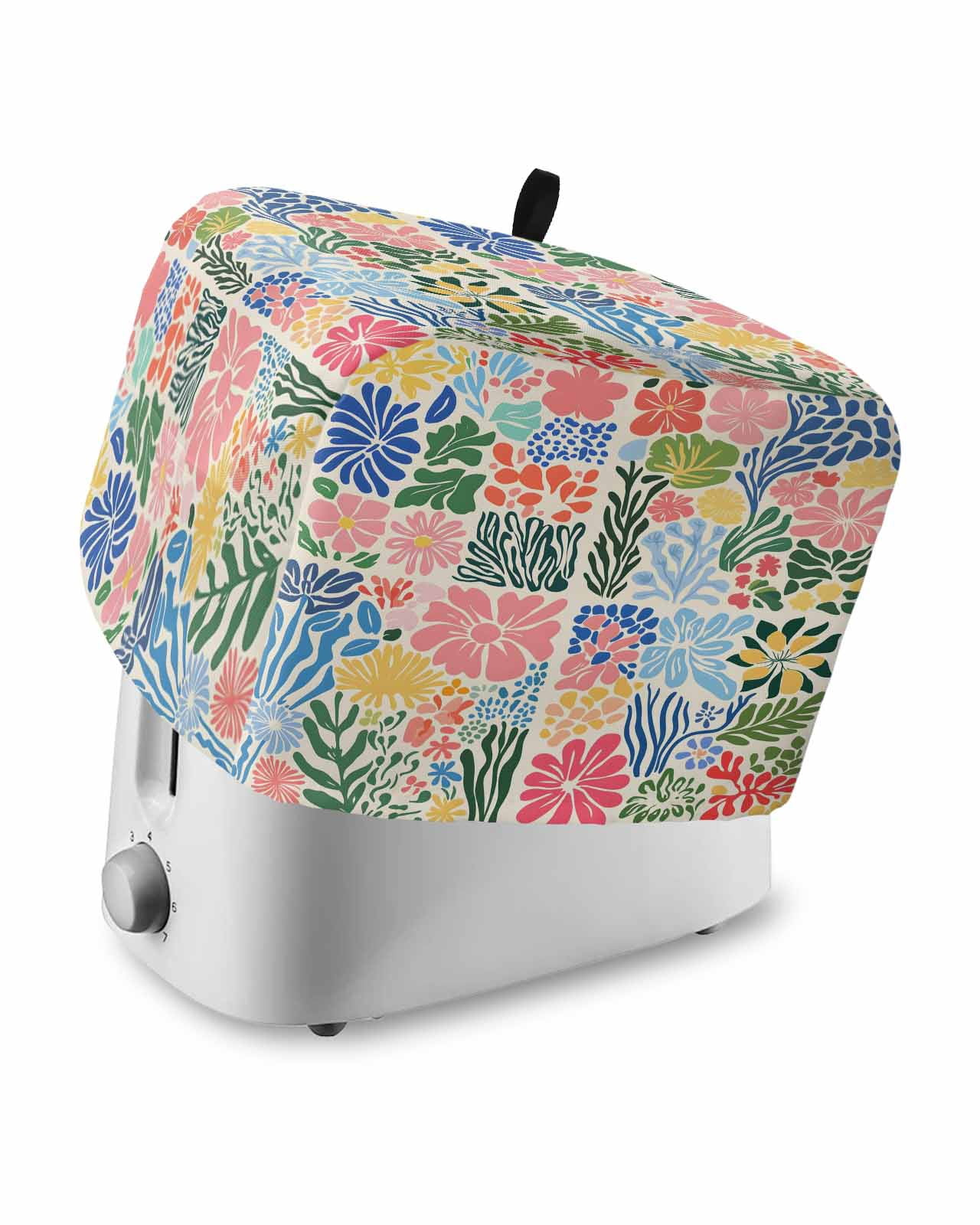 Abstract Flower Toaster Cover 4 Slice, Large Kitchen Appliance Covers ...