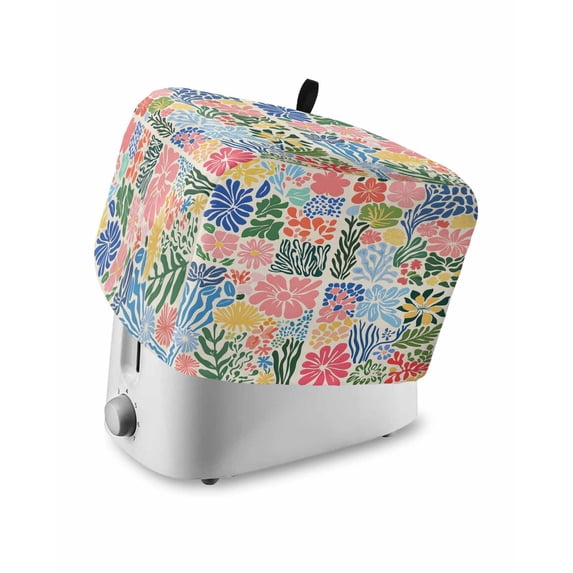 Abstract Flower Toaster Cover 4 Slice, Large Kitchen Appliance Covers ...