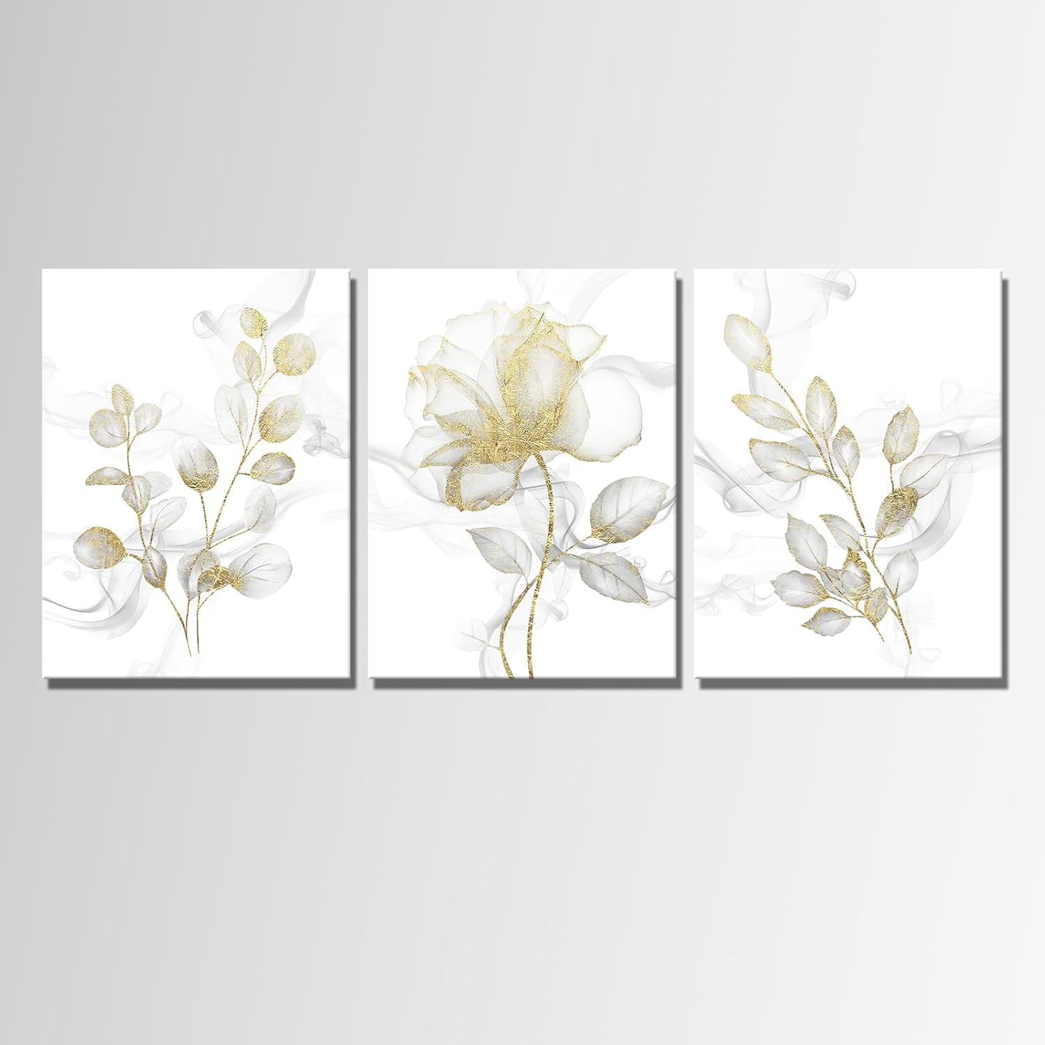 Abstract Flower Wall Art Flickering Floral Painting Pictures Decor ...