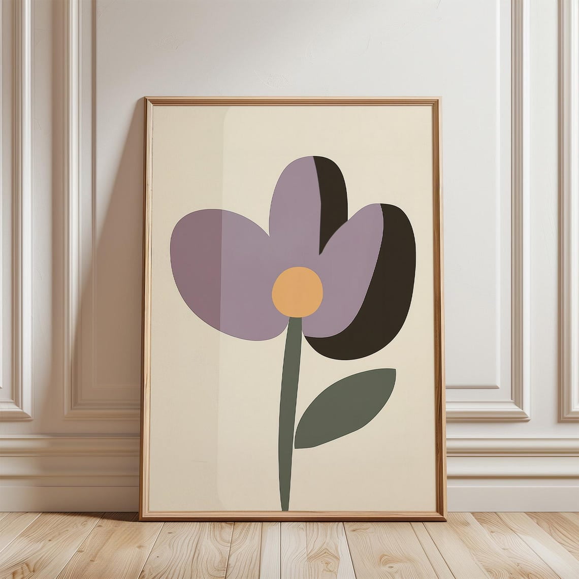 Abstract Flower Wall Art Floral Minimalistic Wall Art Modern Home Decor ...