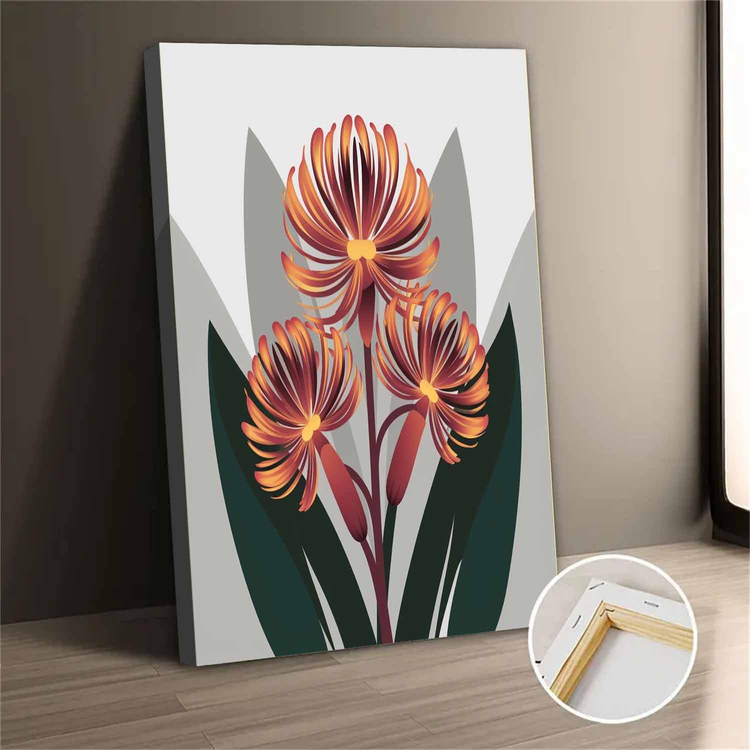 Abstract Flowers Canvas Wall Art For Living Room Bedroom Decoration ...
