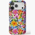 Abstract Flowers Colorful Boho Botanical Pastel Meadow Case for iPhone ...