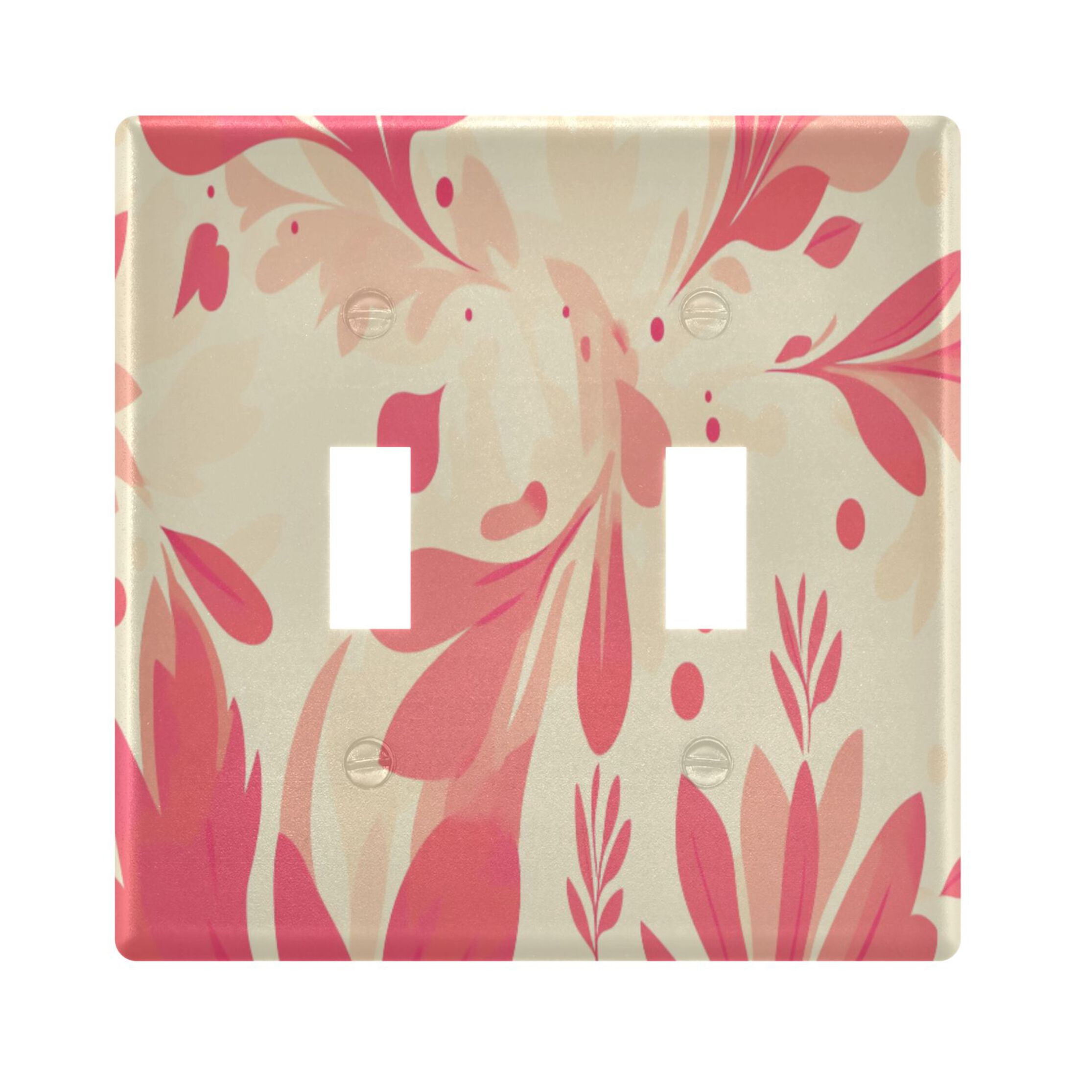 Abstract Flowers Design Fireproof Switch Plate with Rounded Edges 2 ...