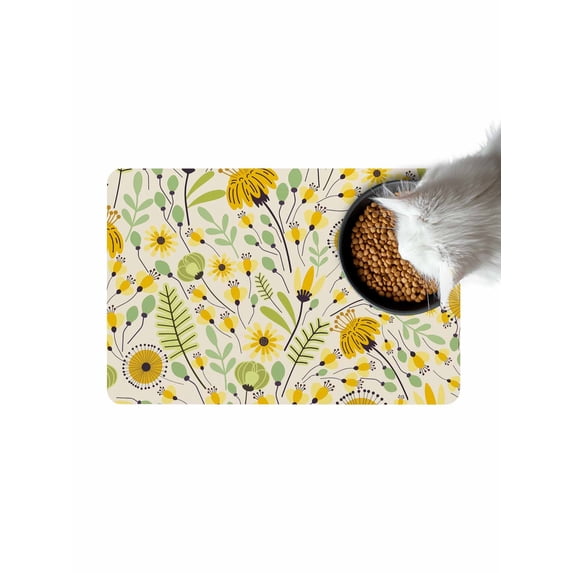 Abstract Flowers Doormat Non Slip Diatomaceous Earth Door Mat Absorbent ...