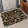 Abstract Flowers Front Door Mat Indoor Entrance, Retro Paisley Floral ...