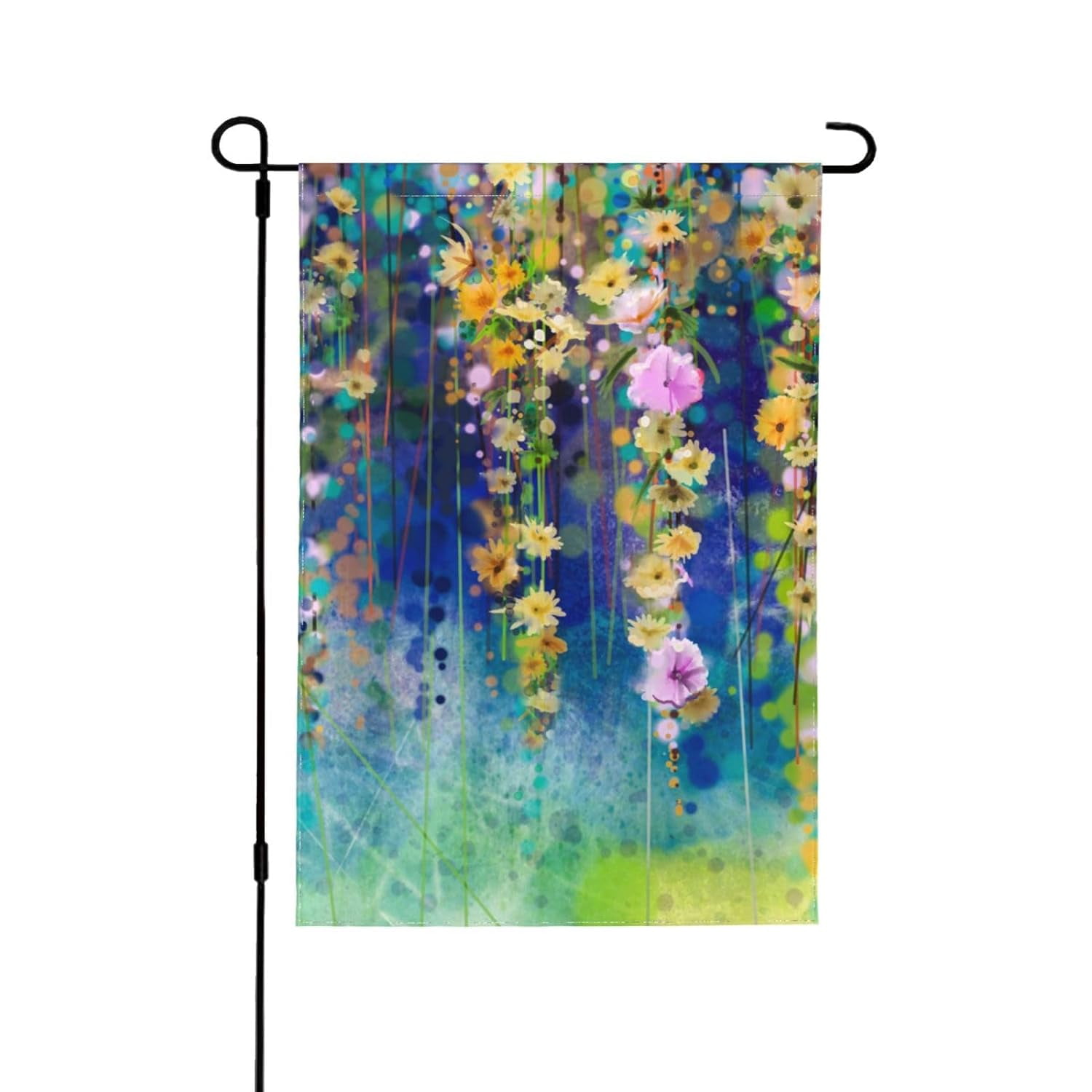 Abstract Flowers Garden Flags Double Sided Spring Sunmer Yard Flag for ...