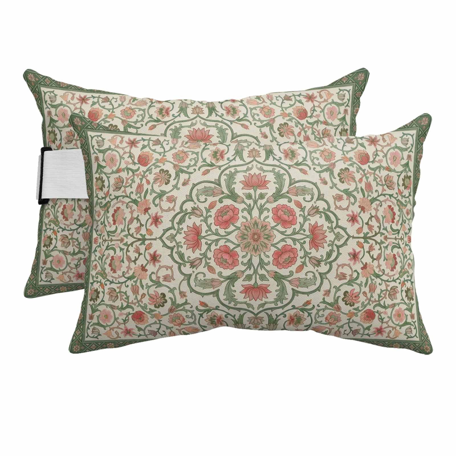 Abstract Flowers Print Outdoor Pillows for Chaise Lounge Chair Beach ...