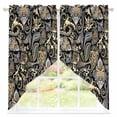 Abstract Flowers Sheer Curtains Swag Valances for Windows Retro Paisley ...