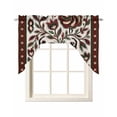 Abstract Flowers Swag Valances for Windows, Small Curtains Drapes ...