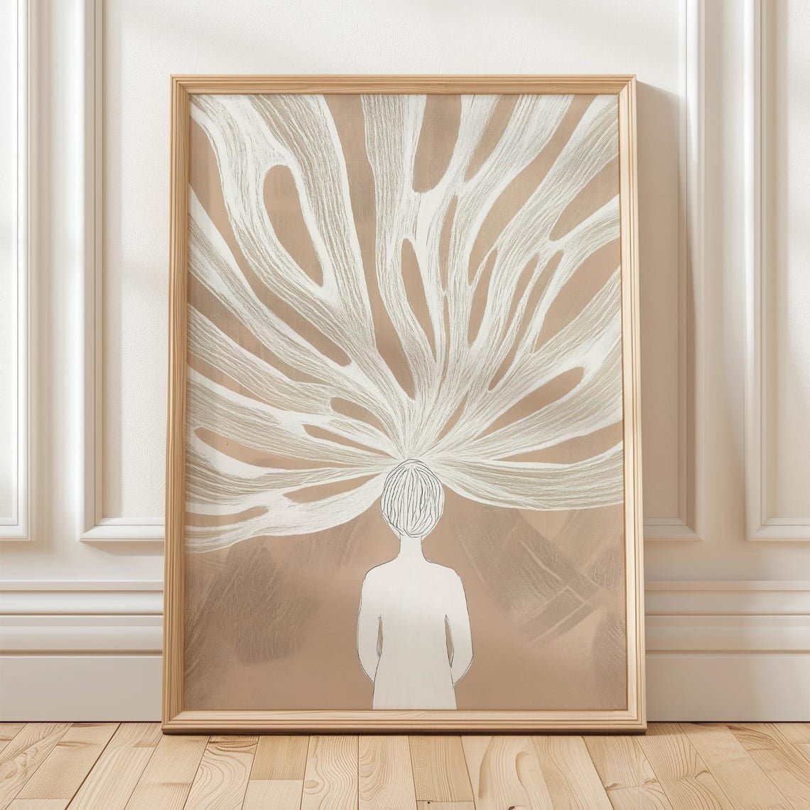 Abstract Flowing Thoughts Wall Art, Neutral Mind Expansion Artwork ...