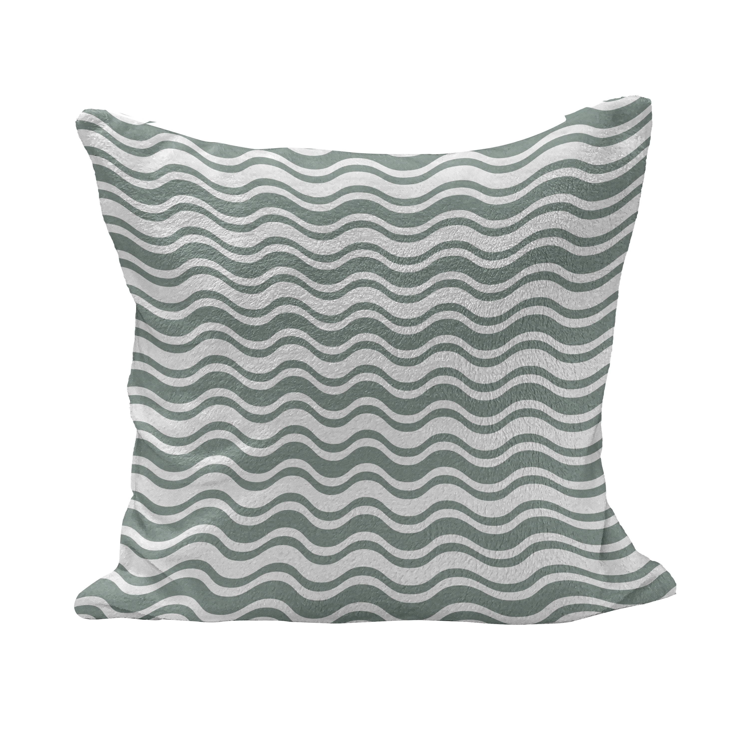 Abstract Fluffy Throw Pillow Cushion Cover, Curvy Different Sized Lines ...