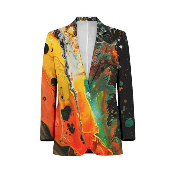 Abstract Fluid Art Customized Men's Suits full man Shawl Collar ...