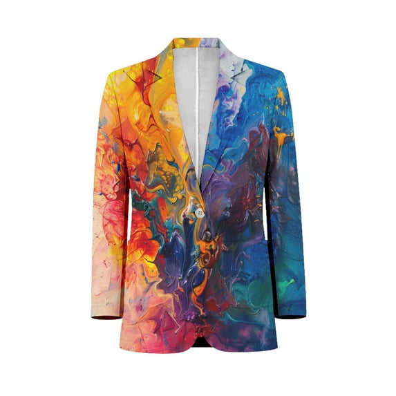 Abstract Fluid Art Customized Men's Suits full man Shawl Collar ...