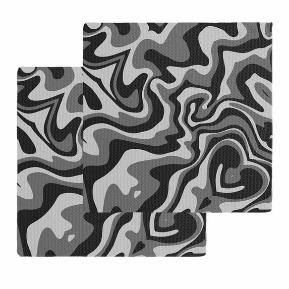 Abstract Fluid Art Kitchen Dish Towels for Drying Dishes Set of 2 ...