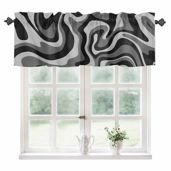 Abstract Fluid Art Kitchen Valances for Windows 54x18 Inch Kitchen ...