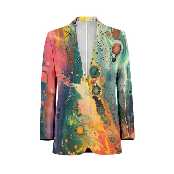 Abstract Fluid Art Men Blazers Slim Clothing Summer Jacket Man Oversize ...