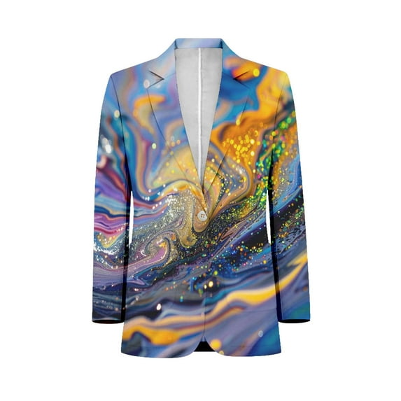 Abstract Fluid Art Men Blazers Slim Clothing Summer Jacket Man Oversize ...