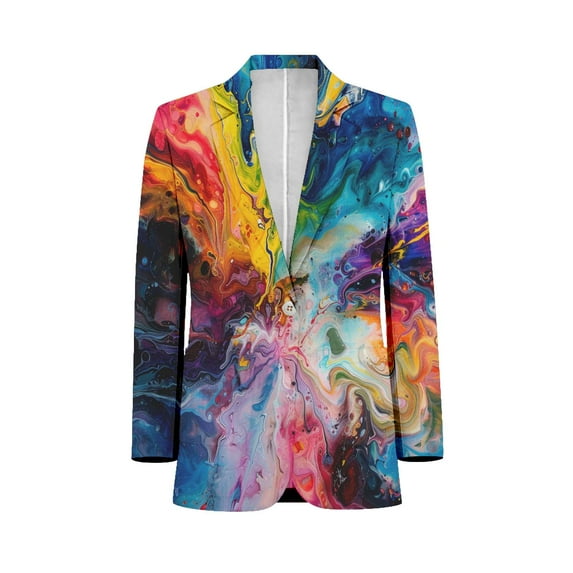 Abstract Fluid Art Men Blazers Slim Clothing Summer Jacket Man Oversize ...