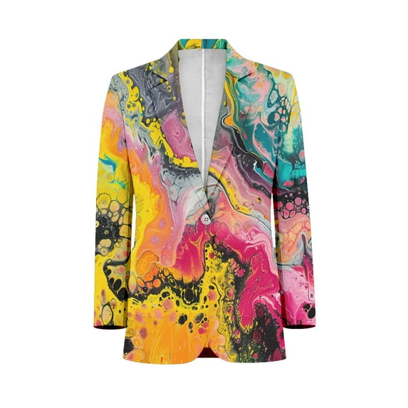 Abstract Fluid Art Men Blazers Slim Clothing Summer Jacket Man Oversize ...