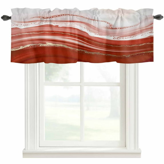 Abstract Fluid Art Valances for Windows Vintage Red Gradient Oil ...