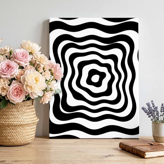 Abstract Fluid Pattern Canvas Wall Art for Living Room, Modern ...