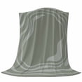 Abstract Fluid Pattern Throw Flannel Blanket Modern Minimalist Sage ...
