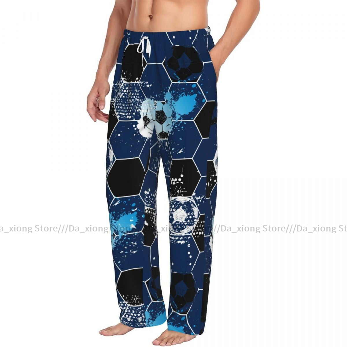 Abstract Football Sport Pattern Mens Pajamas Pyjamas Pants Lounge Pants ...