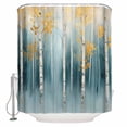 Abstract Forest Art Bathroom Shower Curtains with 12 Hooks Polyester ...