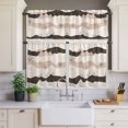 Abstract Forest Mountain Landscape Curtain Tier and Valance Set 3 Piece ...