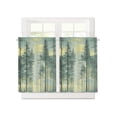 Abstract Forest Pine Tree Short Blackout Curtains 36 Inch Long,Oil ...