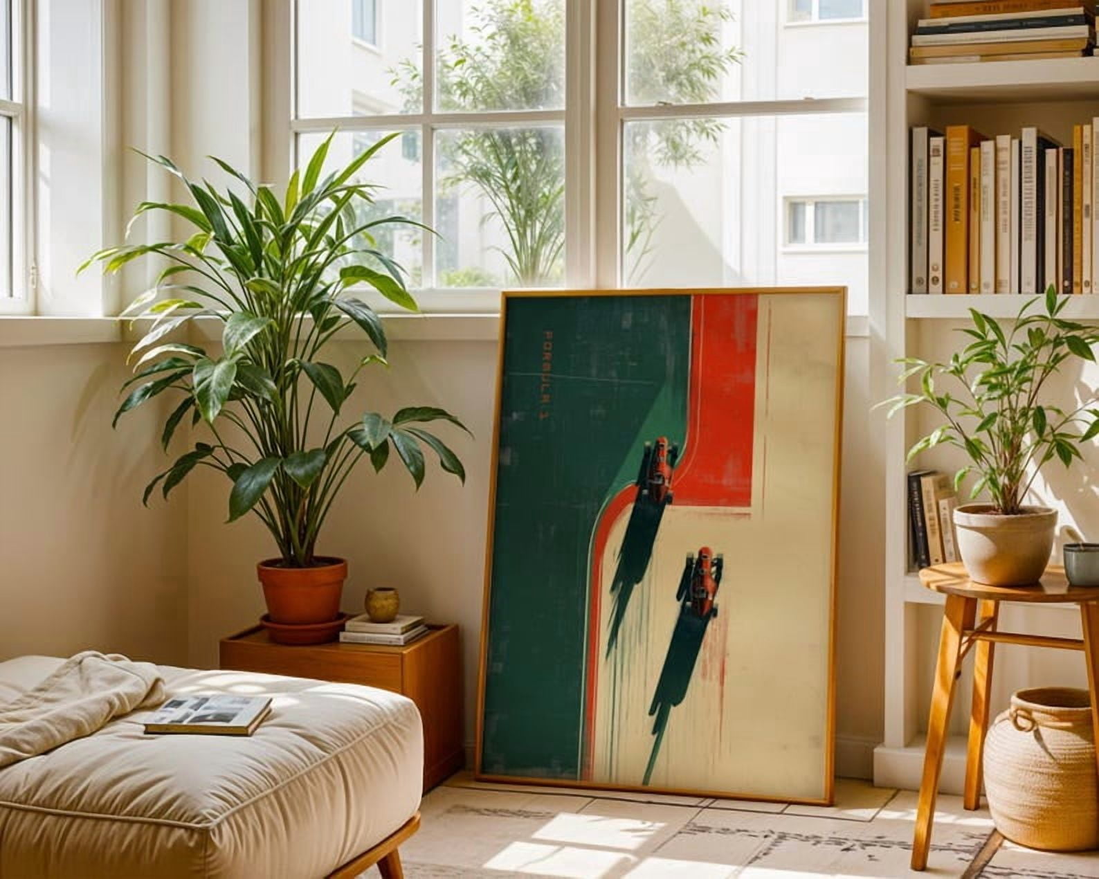 Abstract Formula 1 Racing Car Canvas Art Poster - 12x18 Inch UNFRAMED ...