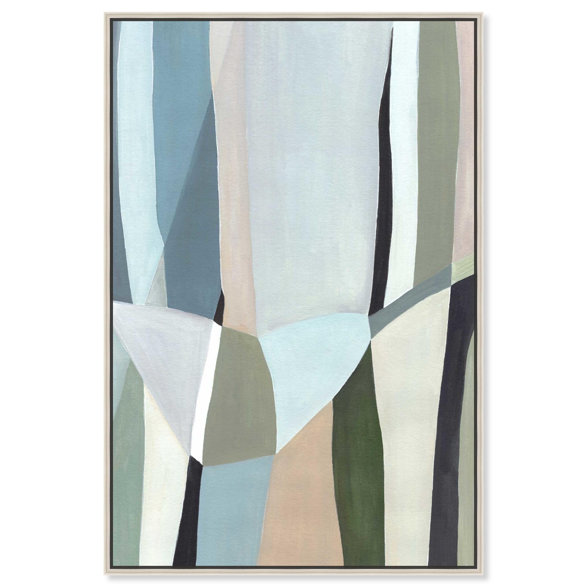 Abstract Fragments II Canvas Contemporary Art by Art Remedy, Silver ...