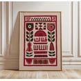 Abstract Fruit Poster Watermelon Geometric Art Folk Style Pattern Print ...
